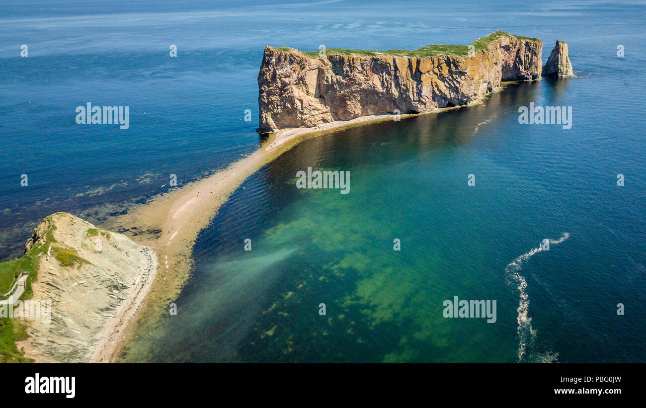 Gaspesie Perce Rock Stock Photo - Alamy
