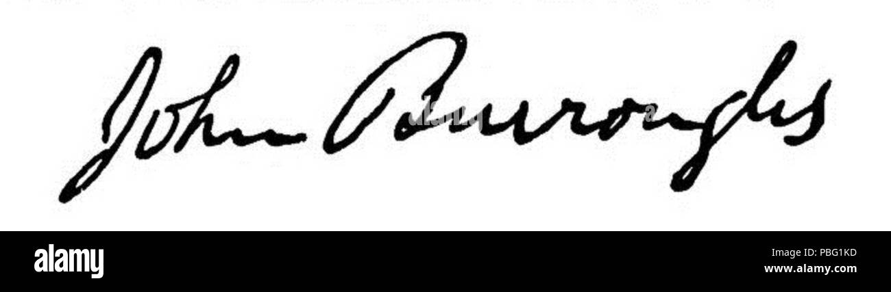 1535 Signature of John Burroughs Stock Photo - Alamy