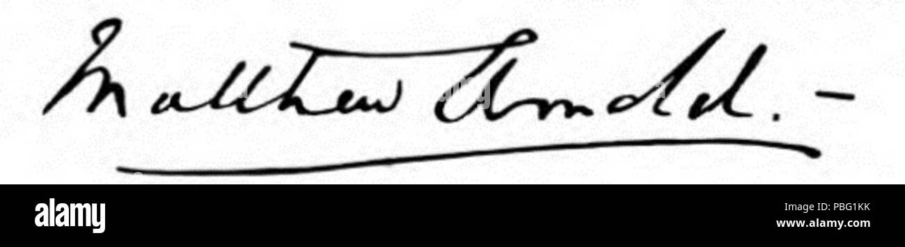 1535 Signature of Matthew Arnold Stock Photo - Alamy