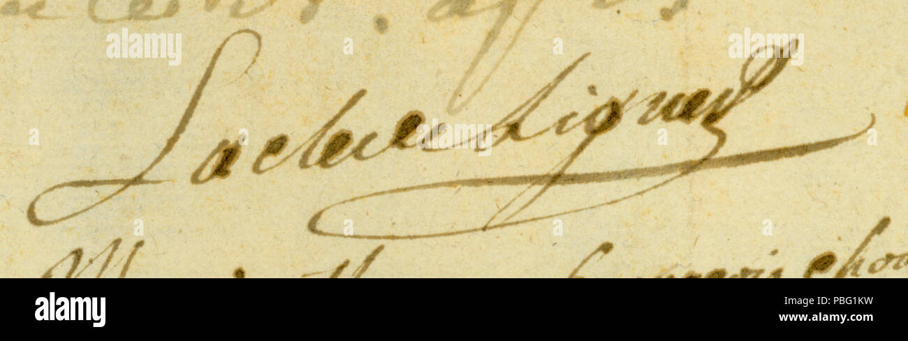 1535 Signature of Pierre Laclede from deed of gift from Pierre Laclede ...