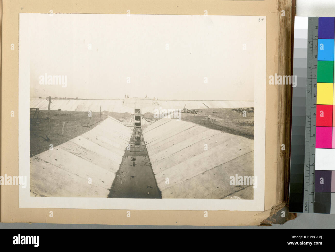 1537 Silver Lake reservoir. South Inlet channel lined with concrete ...