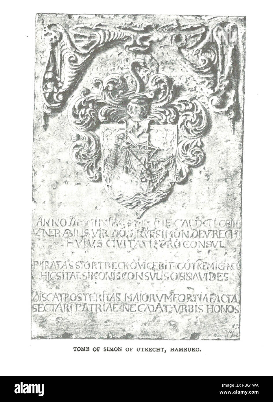 1538 Simon of Utrecht memorial stone Stock Photo - Alamy