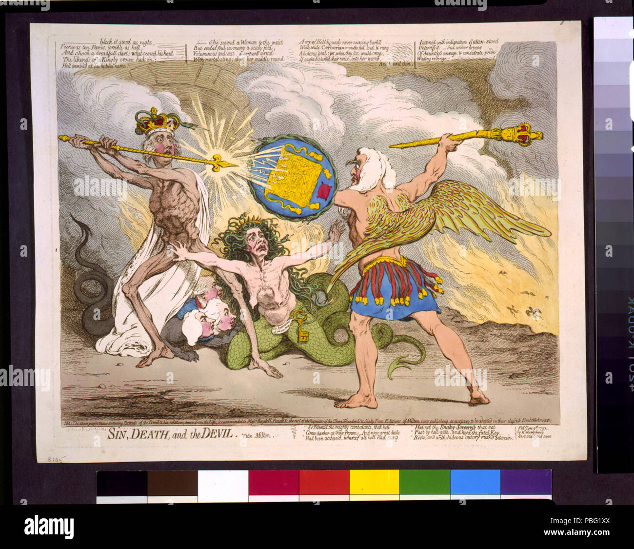 1538 Sin, Death, and the Devil - vide Milton LCCN94509815 Stock Photo ...