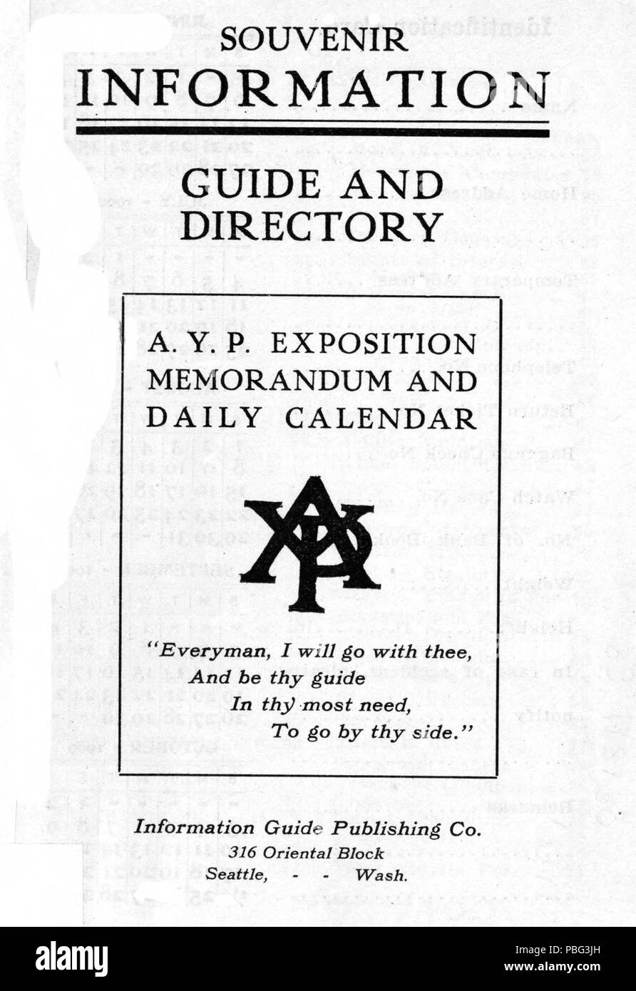 1554 Souvenir information guide and directory - A.Y.P. Exposition ...
