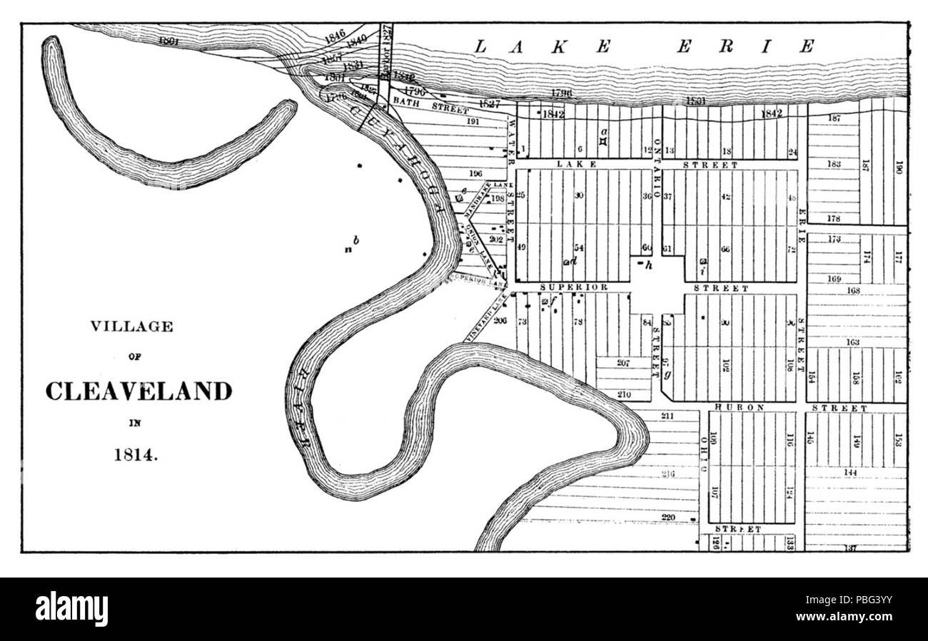 Map of cleveland Black and White Stock Photos & Images - Alamy