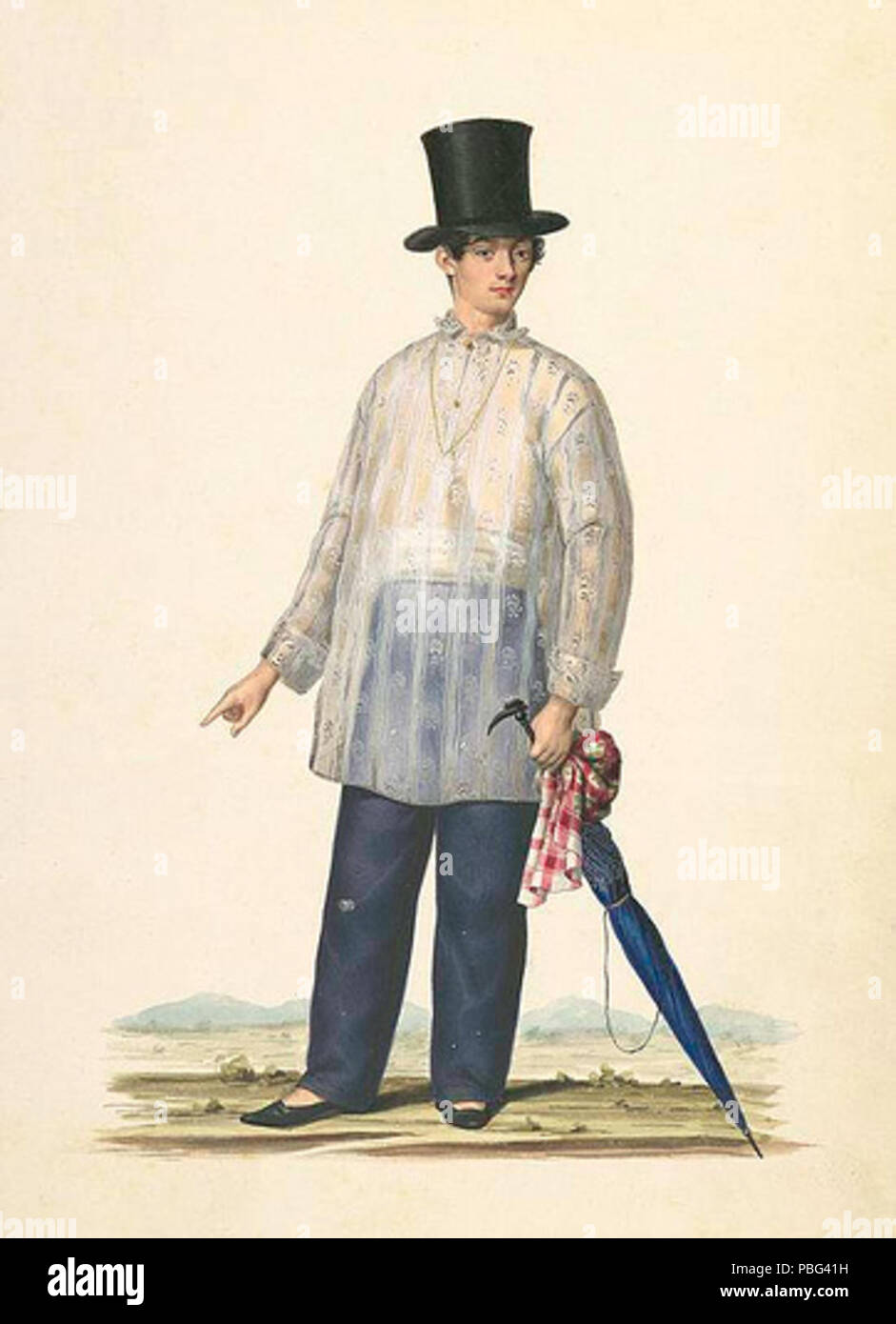 1557 Spanish-Filipino mestizo costume, 1800s Stock Photo - Alamy