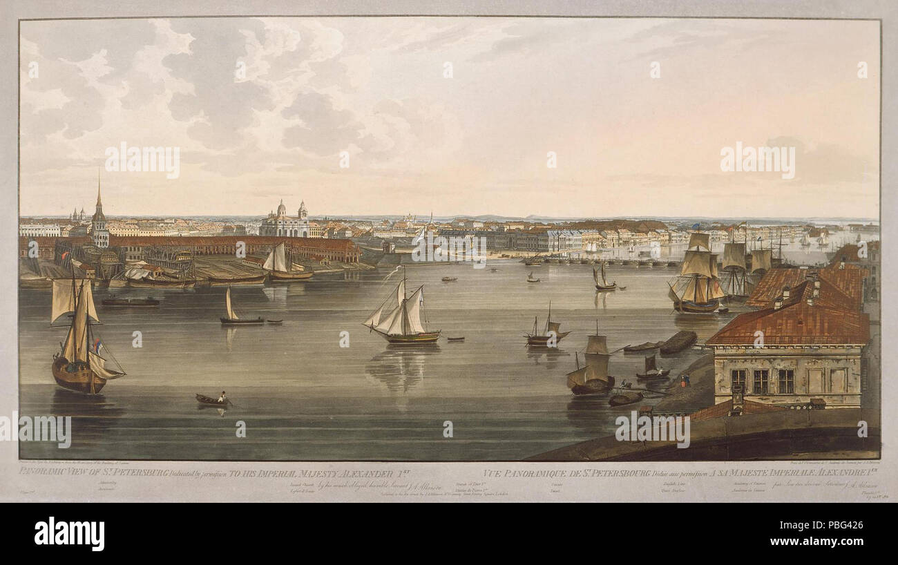 River neva map russia 19th hi-res stock photography and images - Alamy