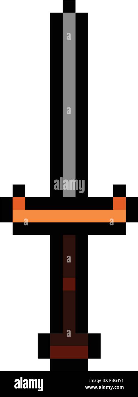 Isolated pixelated sword icon Stock Vector Image & Art - Alamy