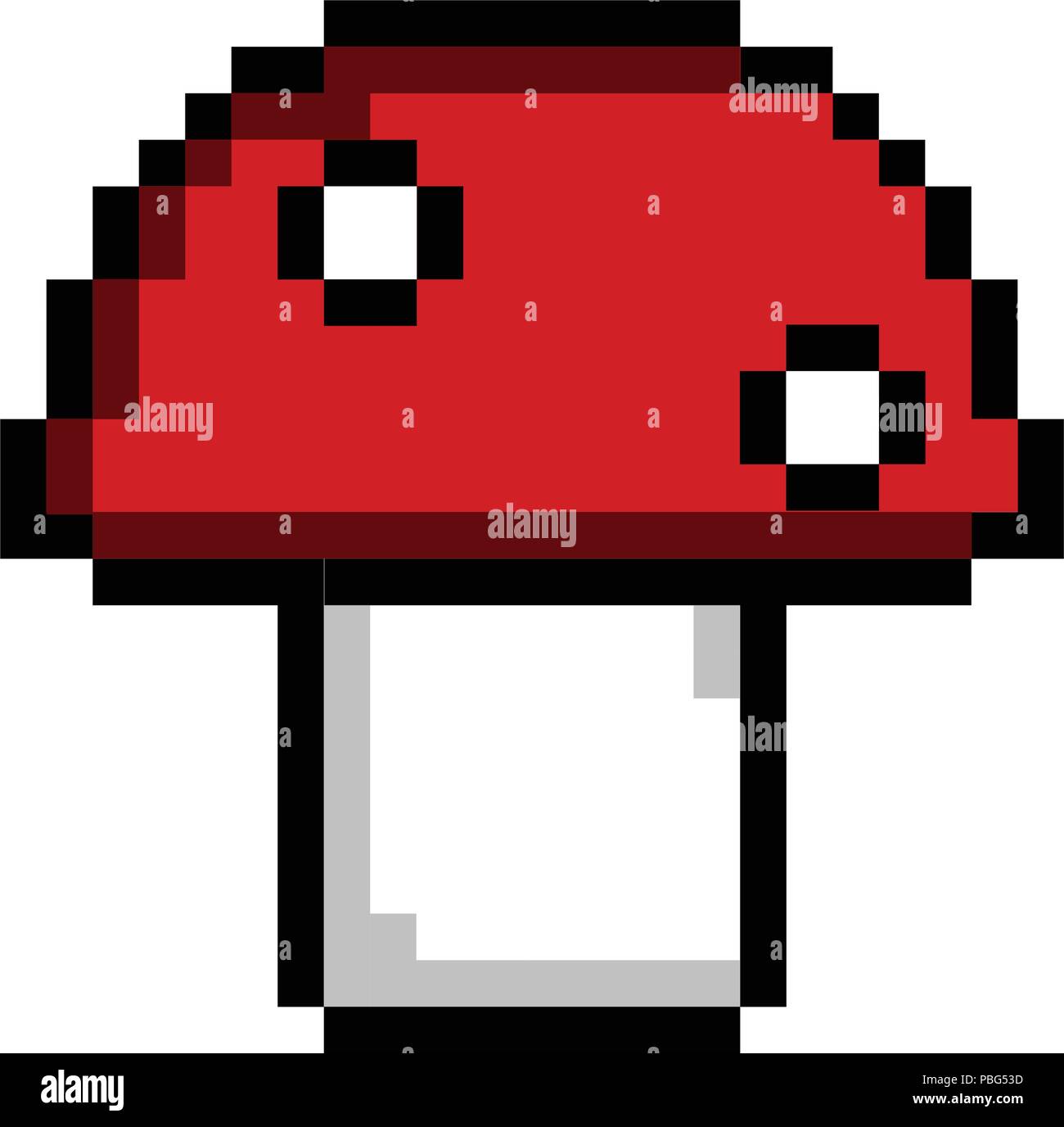 Isolated pixelated mushroom icon Stock Vector Image & Art - Alamy