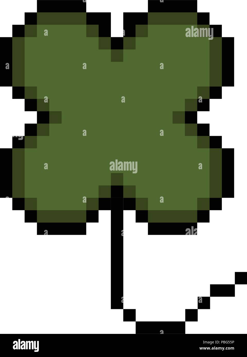 Isolated pixelated clover icon Stock Vector Image & Art - Alamy