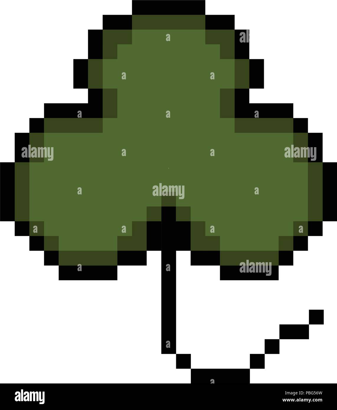 Isolated pixelated clover icon Stock Vector Image & Art - Alamy