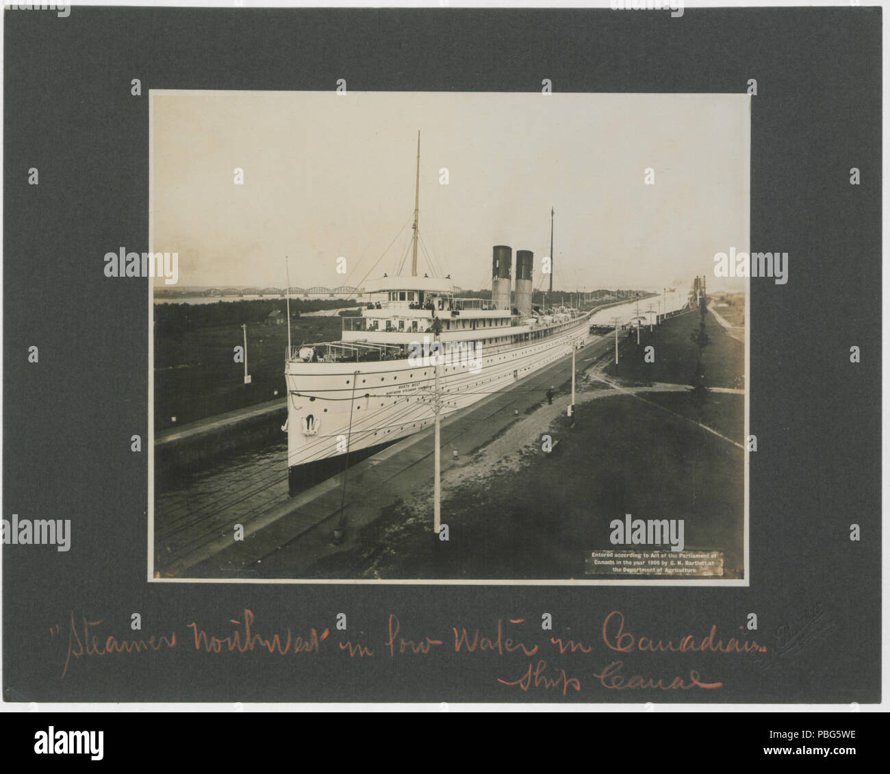 1572 Steamer Northwest in Low Water in Canadian Ship Canal Photo 3 ...