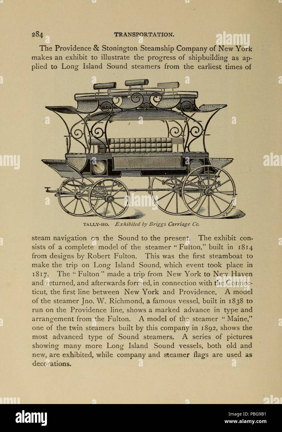 1599 Tally-Ho by Briggs Carriage Co Amesbury Massachusetts Stock Photo ...