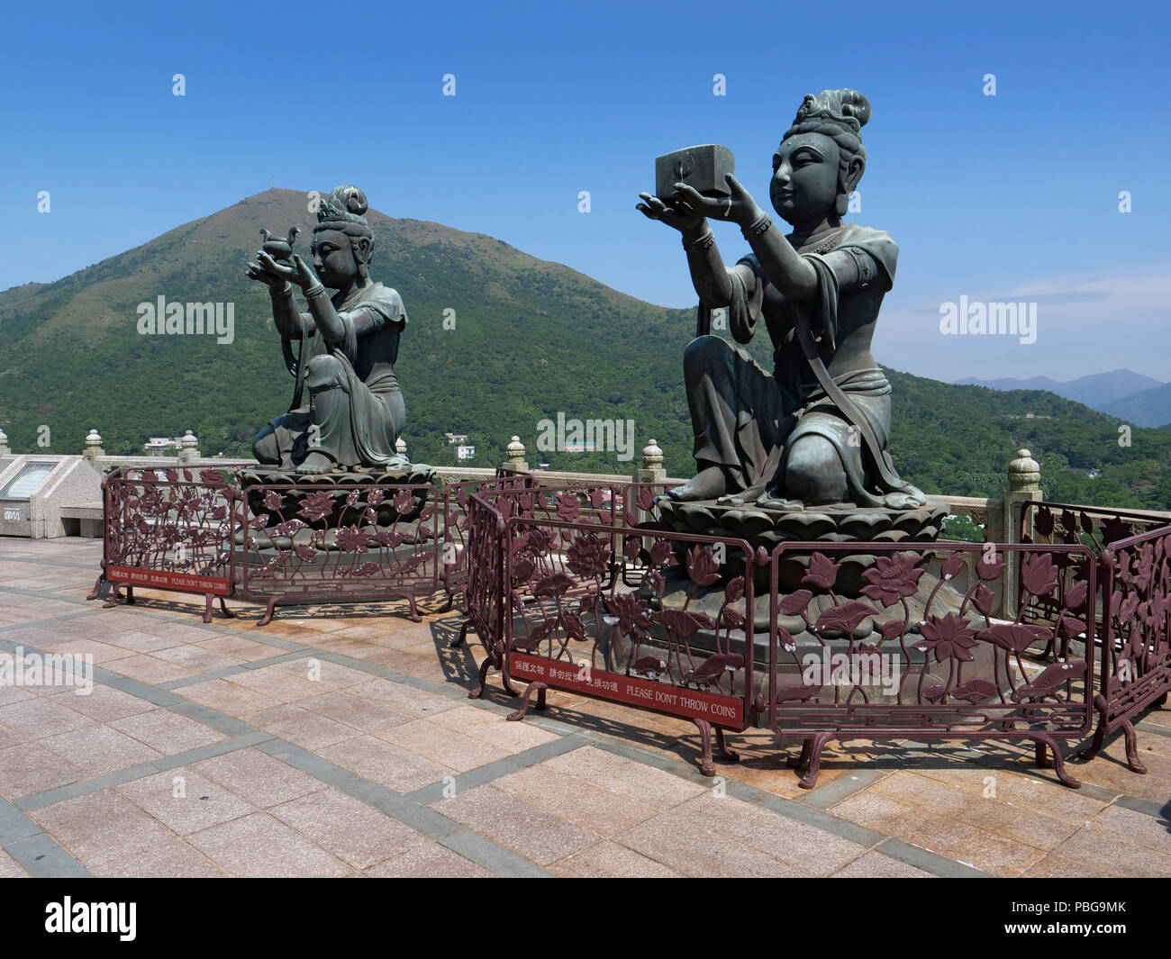 Two of the six divas surrounding the Tian Tan Buddha, (Big Buddha ...