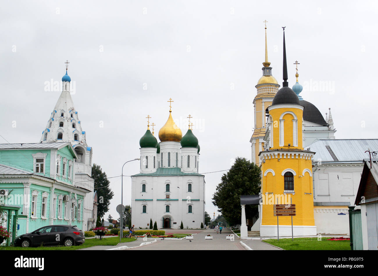 Photo of a summer landscape with ancient cathedrals and towers in ...