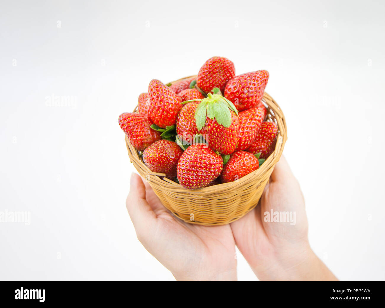 Strawberries in basket on hi-res stock photography and images - Alamy
