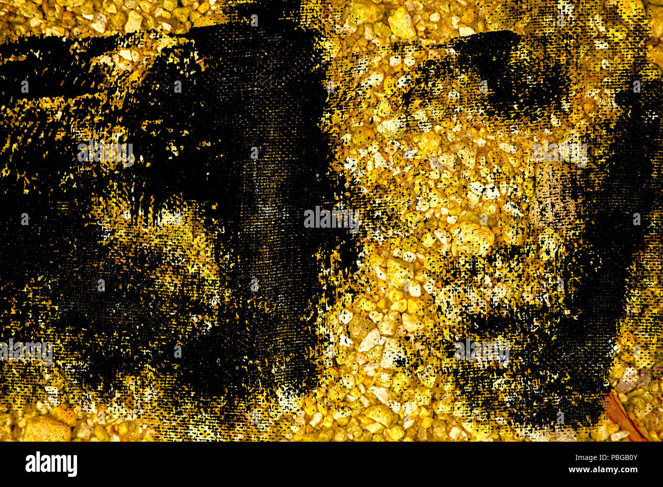 Ultra yellow Pebble surface, stone texture or rock backdrop, ground ...
