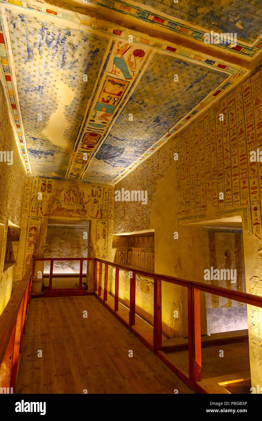 Egyptian hieroglyphics ramses tomb hi-res stock photography and images ...