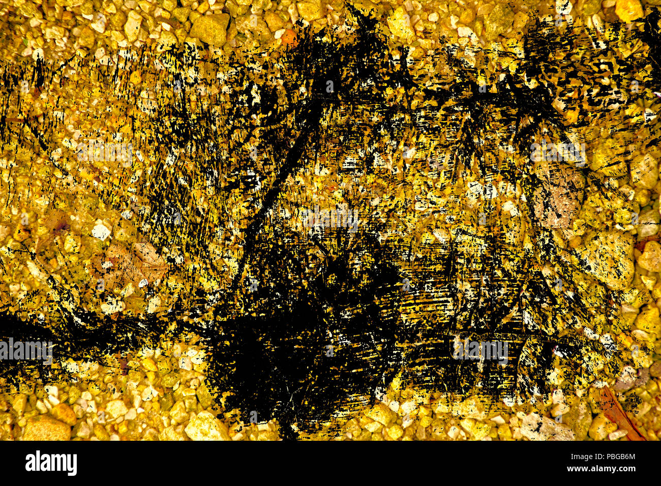 Ultra yellow Pebble surface, stone texture or rock backdrop, ground ...