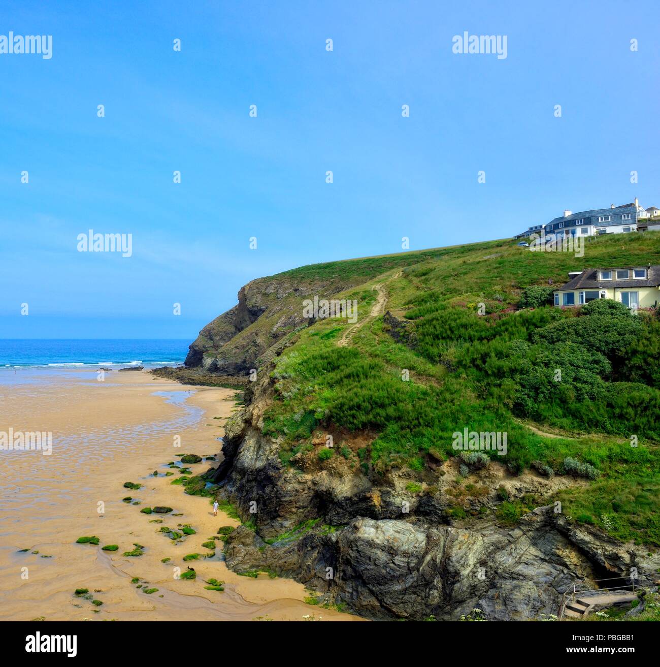 West porth beach hi-res stock photography and images - Alamy