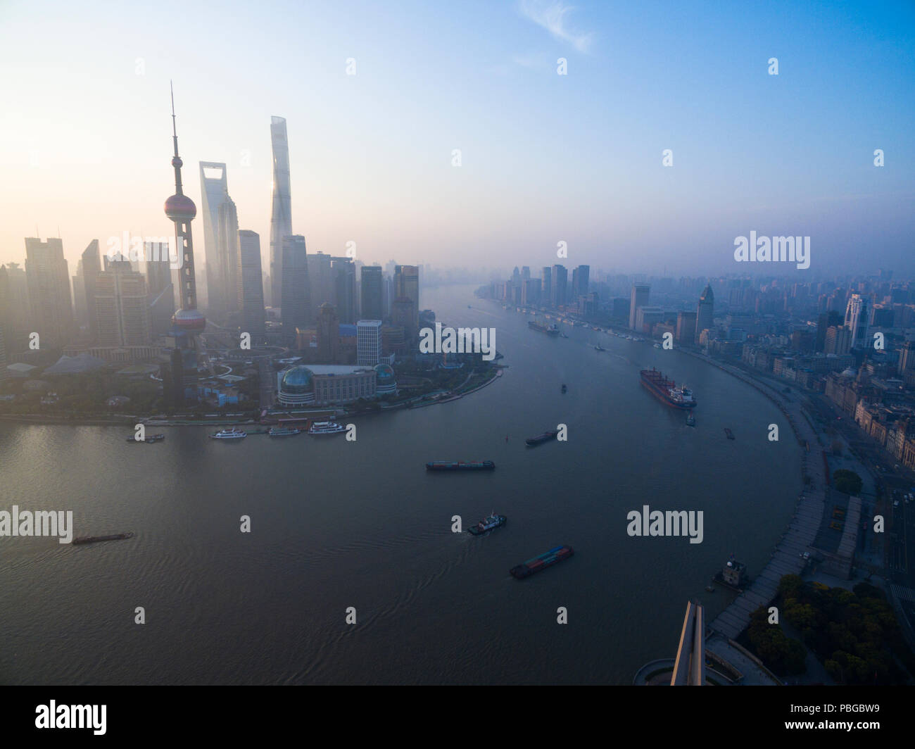 Aerial view of shanghai hi-res stock photography and images - Alamy