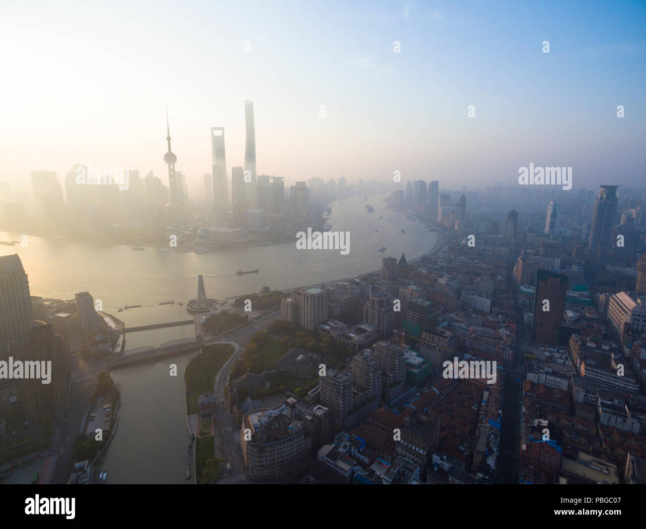 Aerial view of shanghai hi-res stock photography and images - Alamy