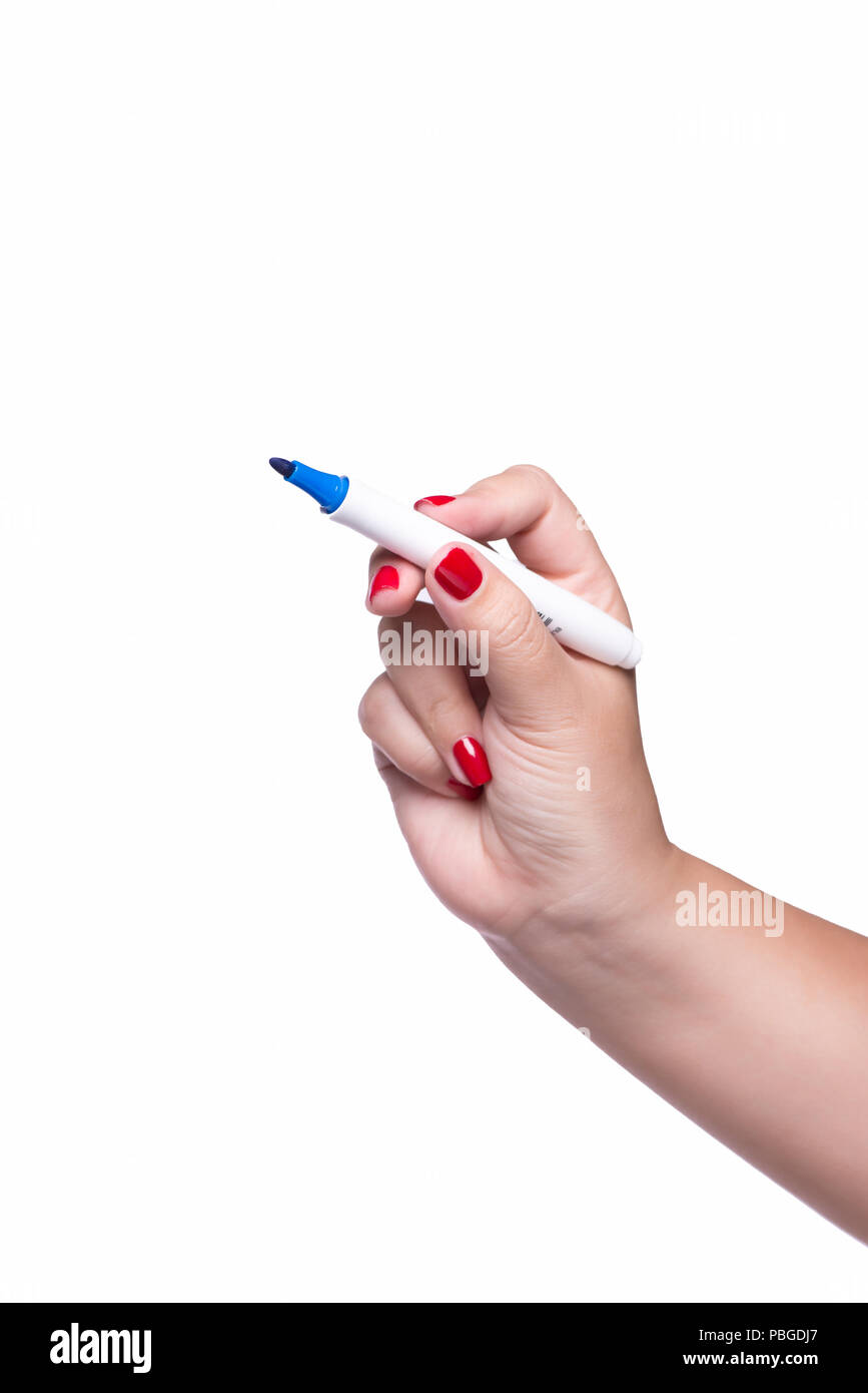 Human hand holding marker drawing hi-res stock photography and images ...