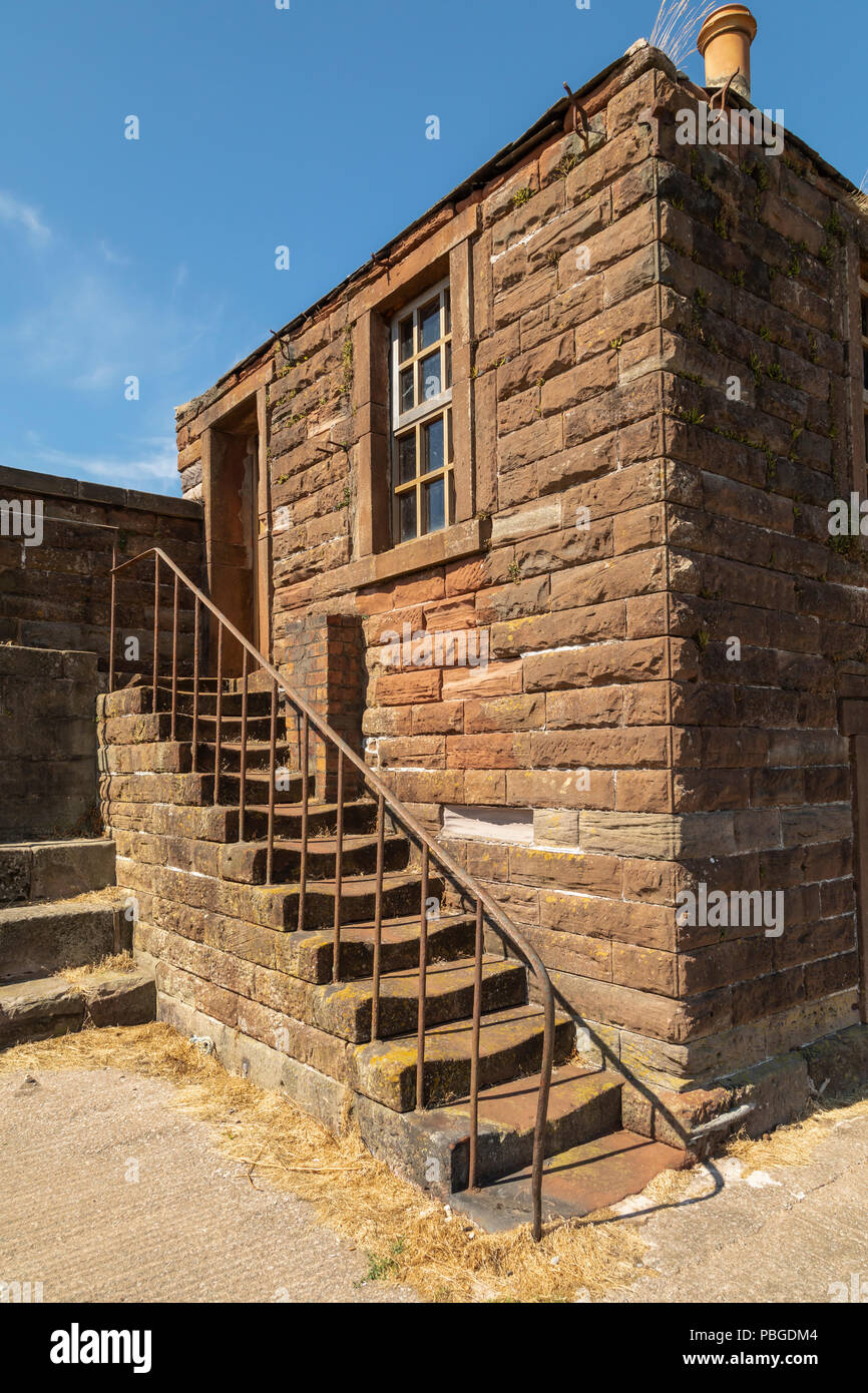 A section of the pier masters old house on the old quay at Whitehaven ...