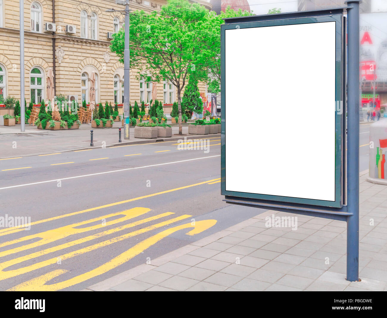 Empty billboard on street Stock Photo - Alamy