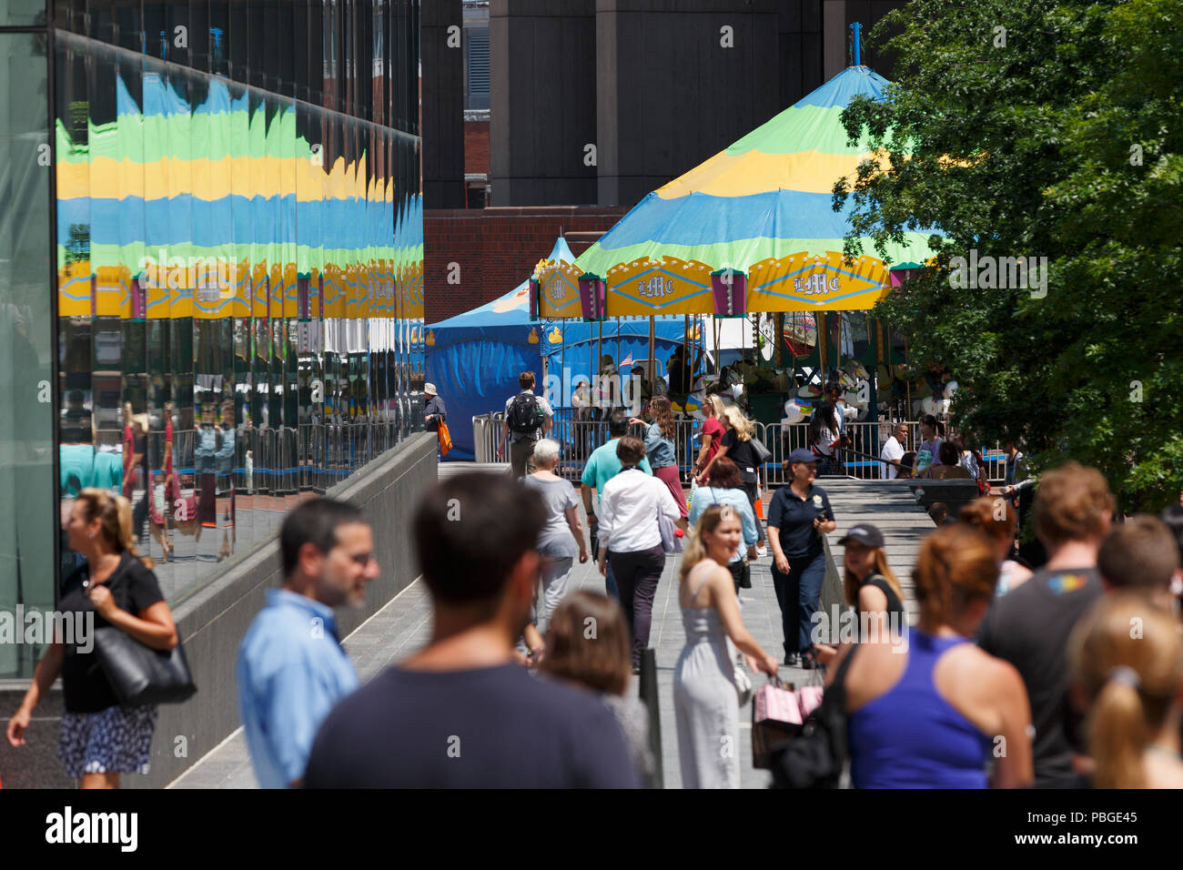 Carousel, merry-go-round, City Hall Plaza, Boston Massachusetts USA ...