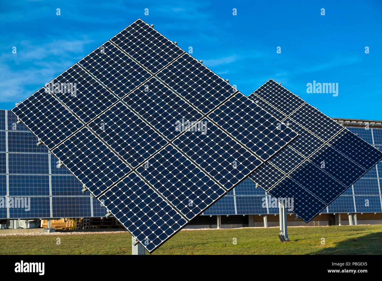 Solar panel electric system Stock Photo - Alamy