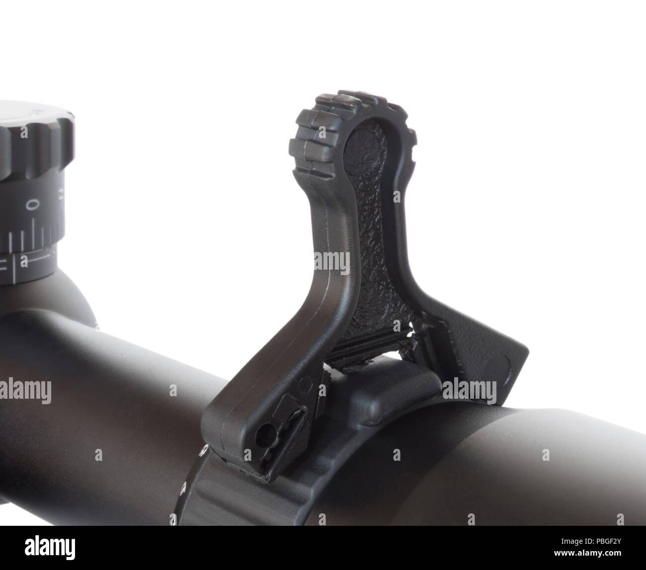 Lever for moving the zoom ring on a rifle scope fast ready to mount ...