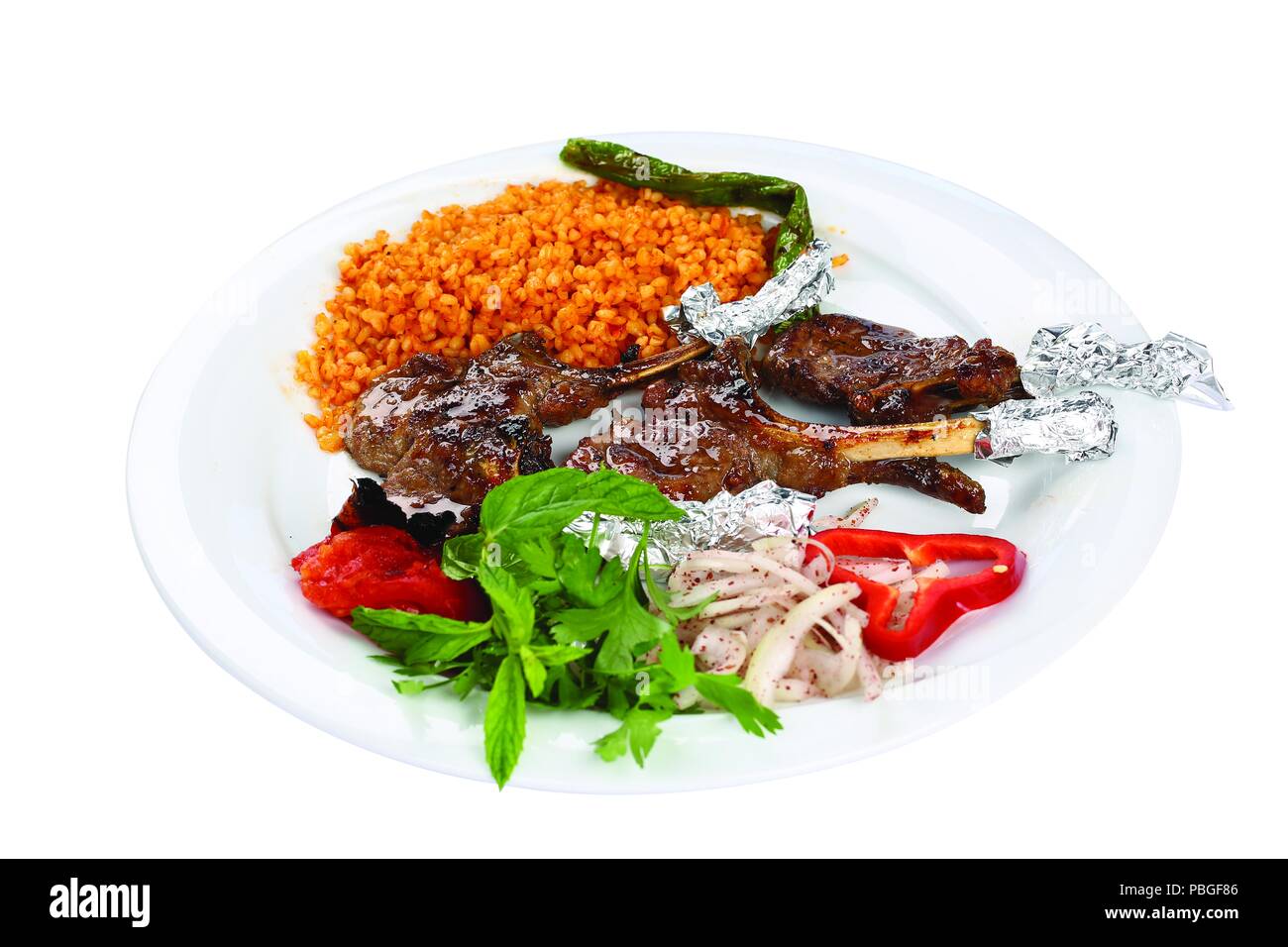 Bbq grilled lamb tenderloin Cut Out Stock Images & Pictures - Alamy