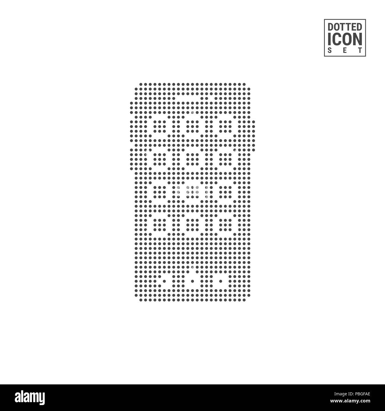 Modern Smartphone Dot Pattern Icon. Smartphone Dotted Icon Isolated on ...