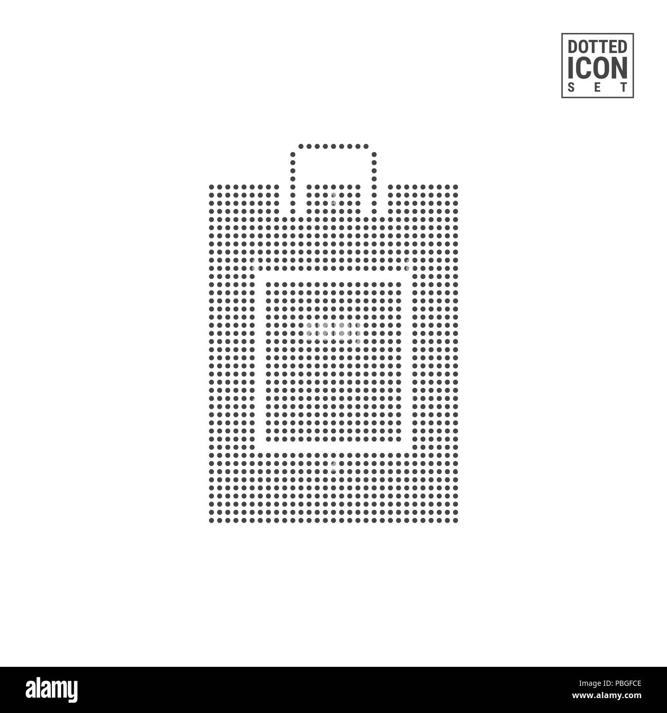 Shopping Bag Dot Pattern Icon. Shopping Bag Dotted Icon Isolated on ...