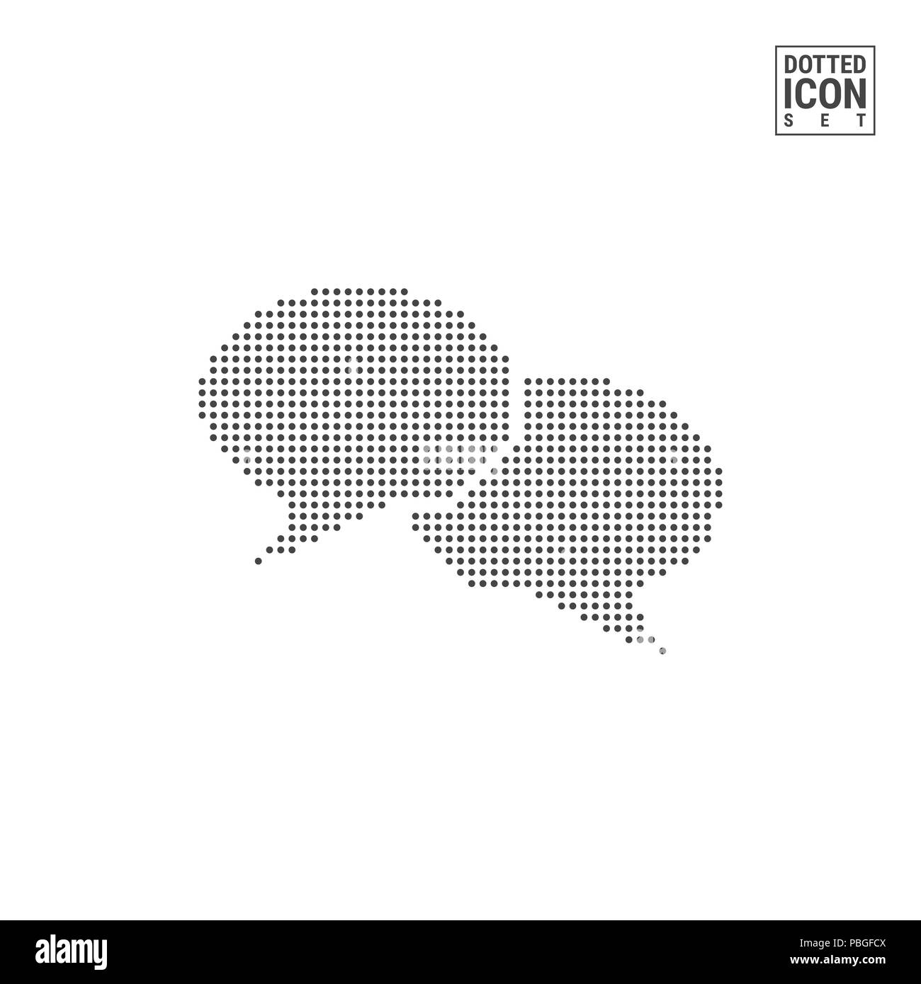 Chat Dot Pattern Icon. Chat Dotted Icon Isolated on White Background ...