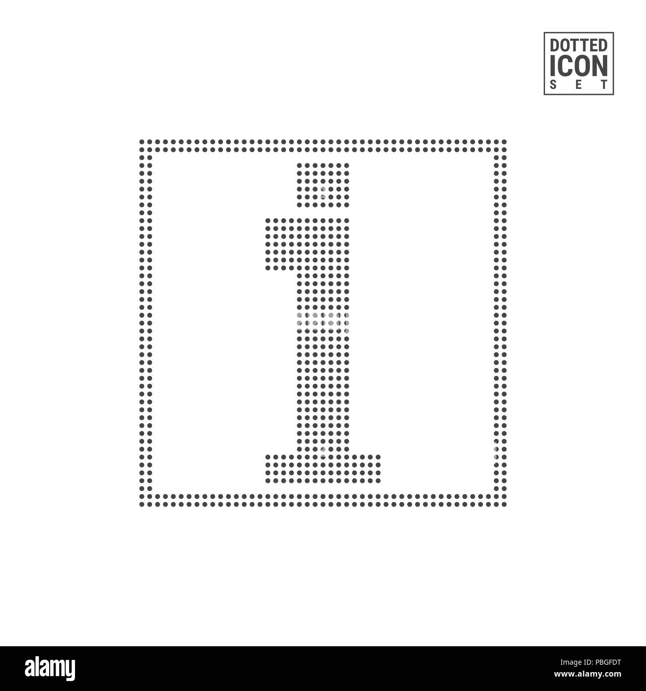 Information Sign Dot Pattern Icon. Information Dotted Icon Isolated on ...