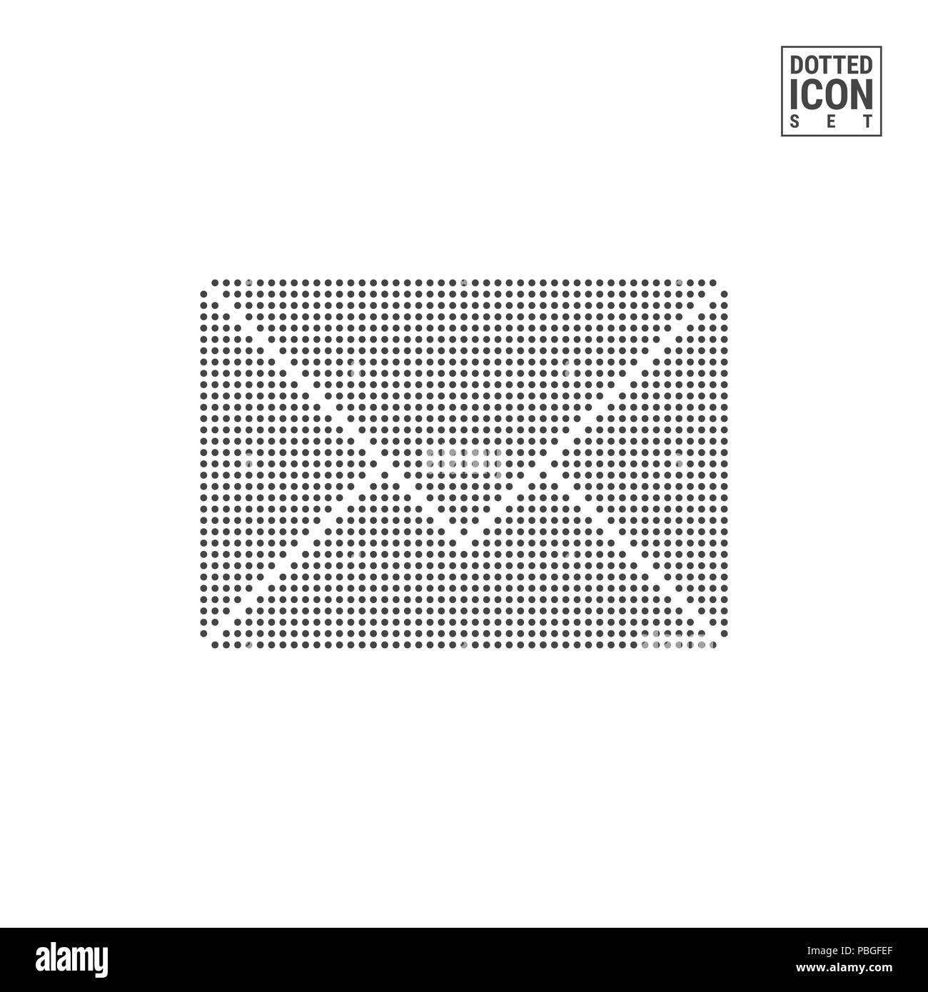 Mail Dot Pattern Icon. E-mail, Envelope Dotted Icon Isolated on White ...