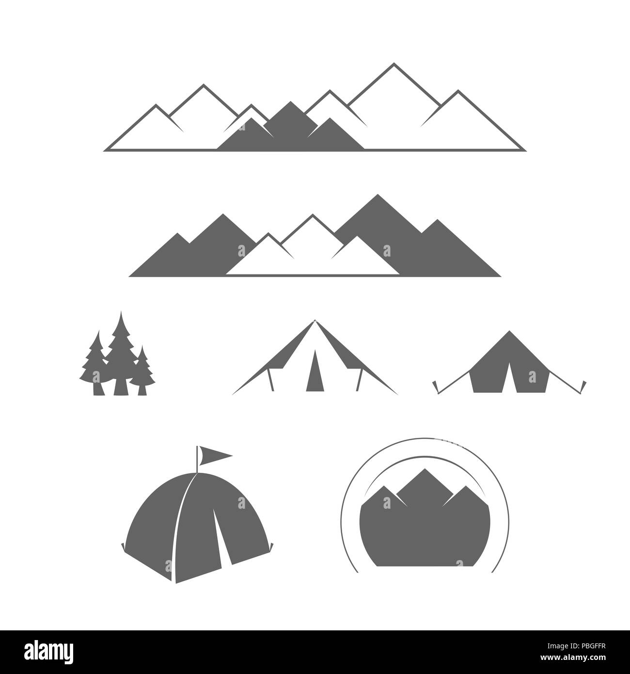 Camping, Outdoor or Mountain Adventure and Forest Expeditions. Alpine ...