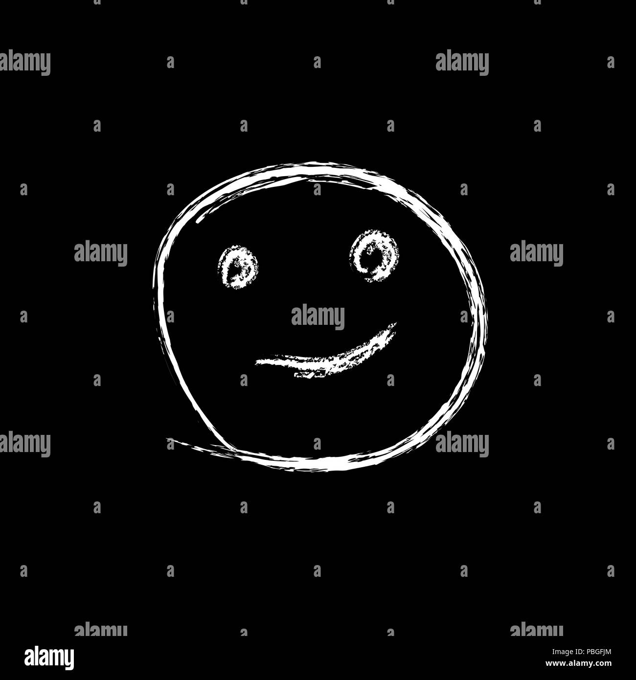 Hand Drawn Smiling Face. Design Elements Set for Web Design, Banners ...