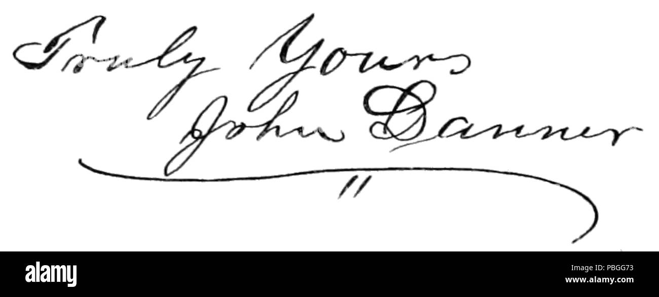 836 John Danner signature Stock Photo - Alamy