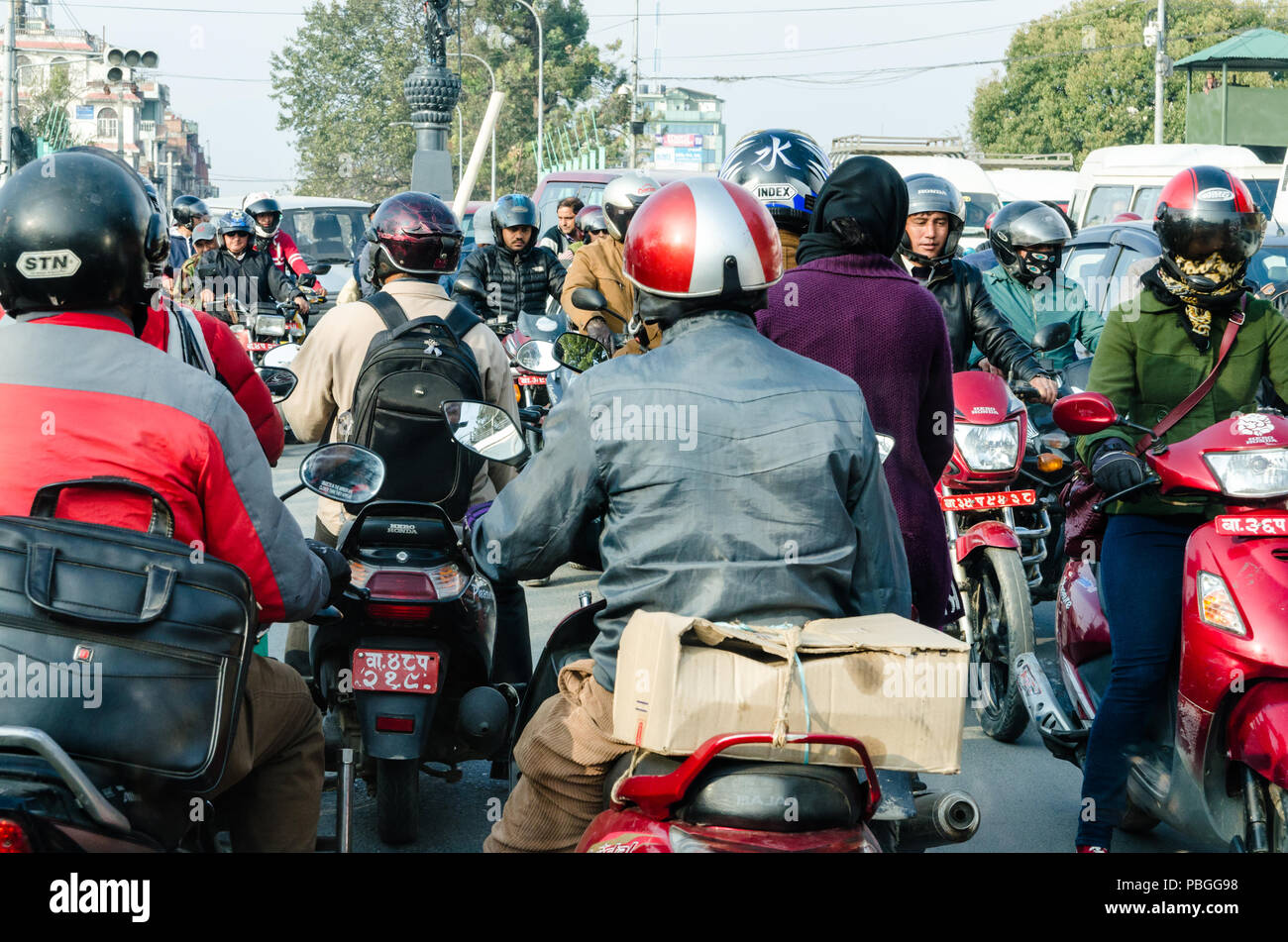 Motorbikes in rush hour hi-res stock photography and images - Alamy