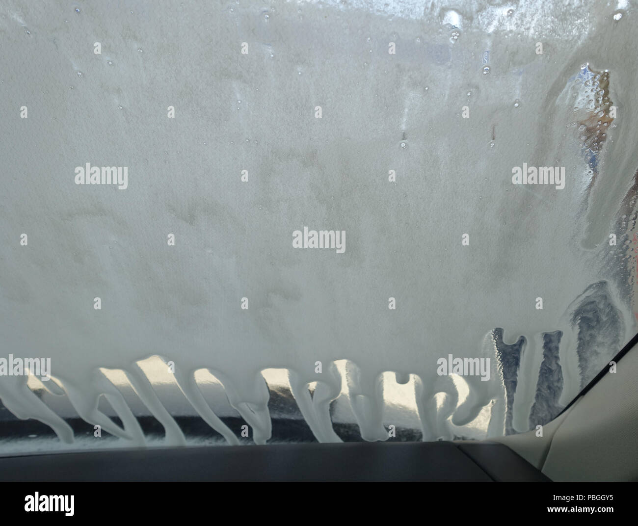Interior view of car being washed Stock Photo - Alamy