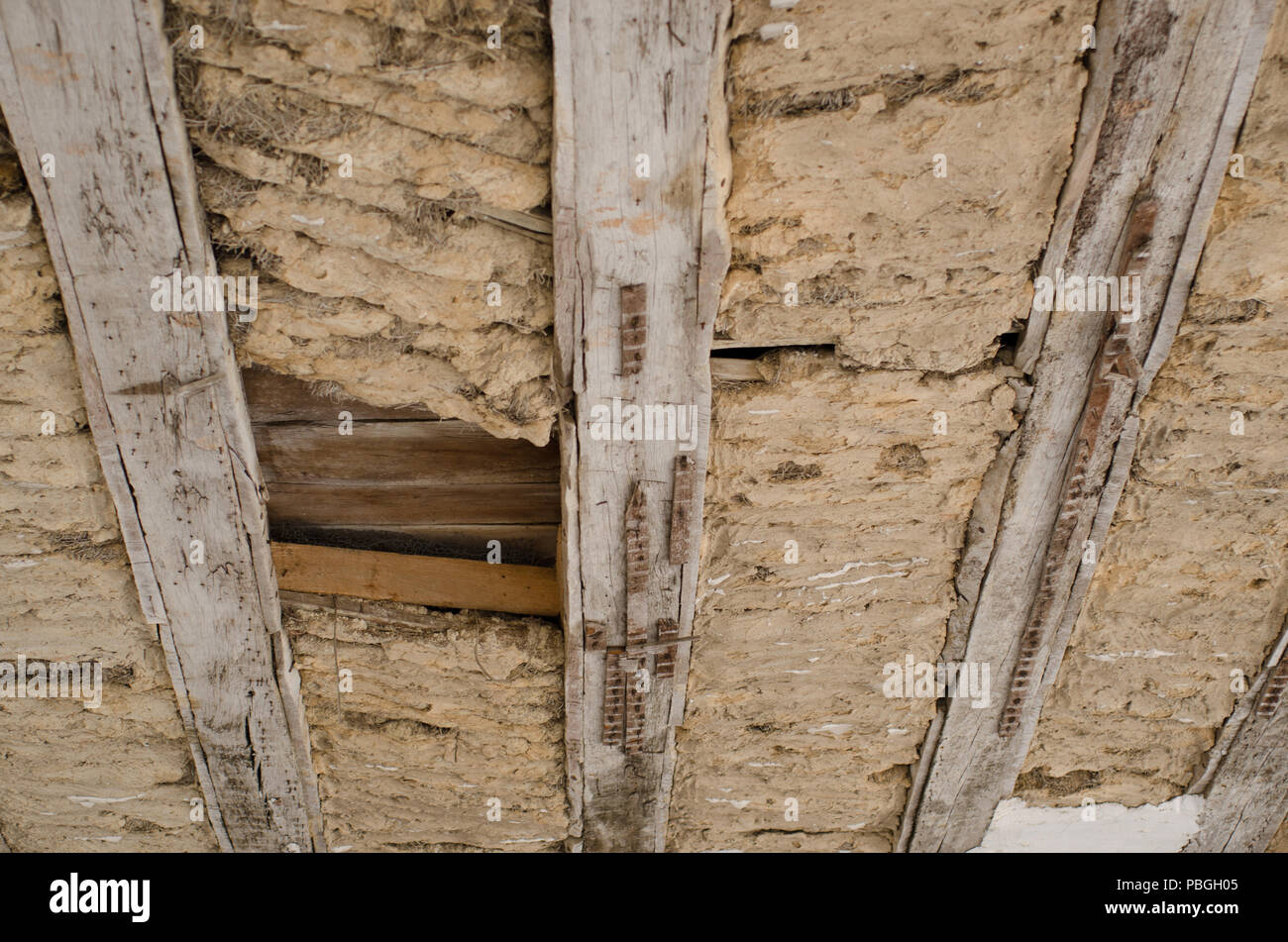 Old ceiling in medieval building Stock Photo - Alamy