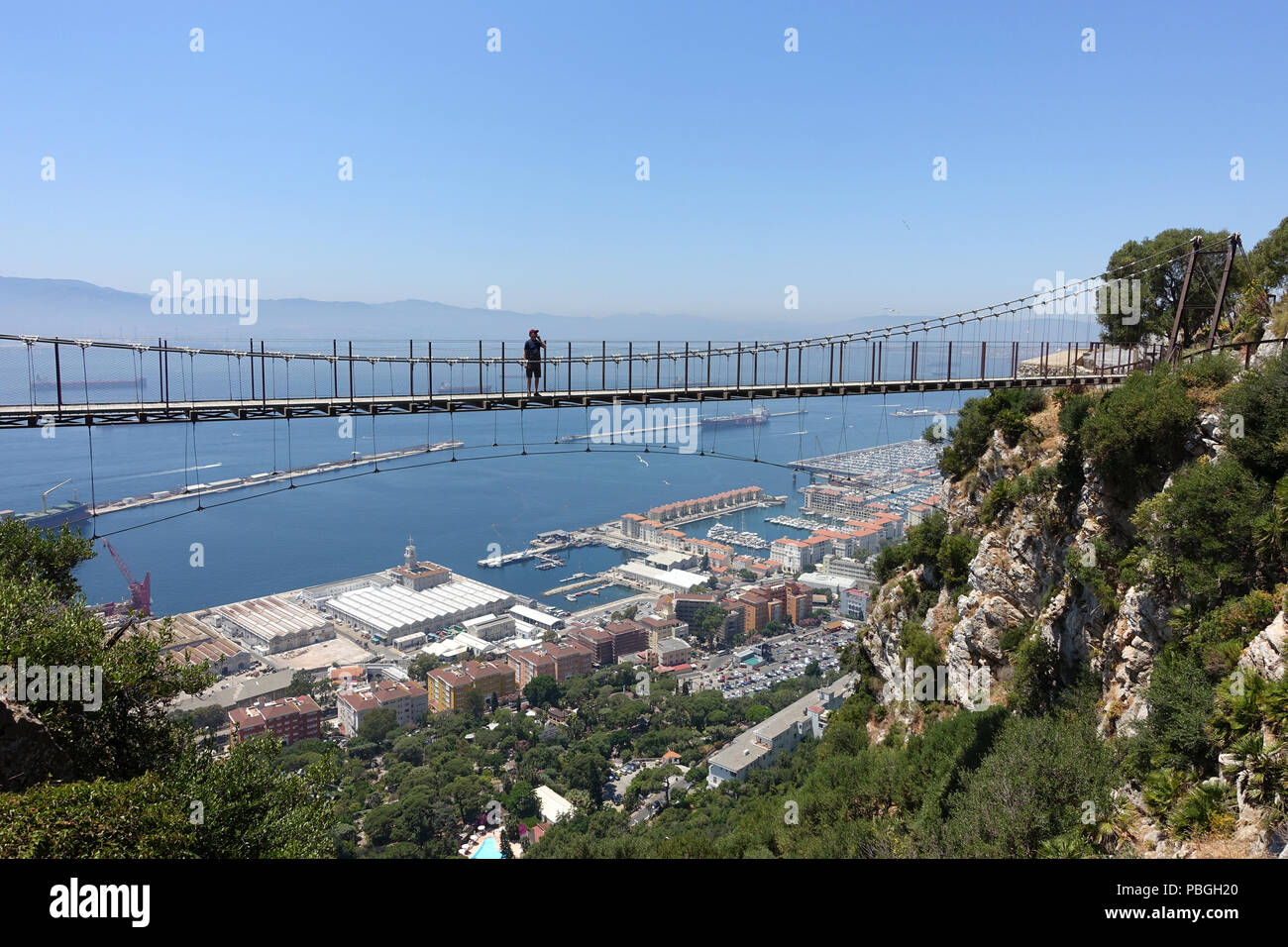 Gibraltar suspension bridge Stock Photo - Alamy