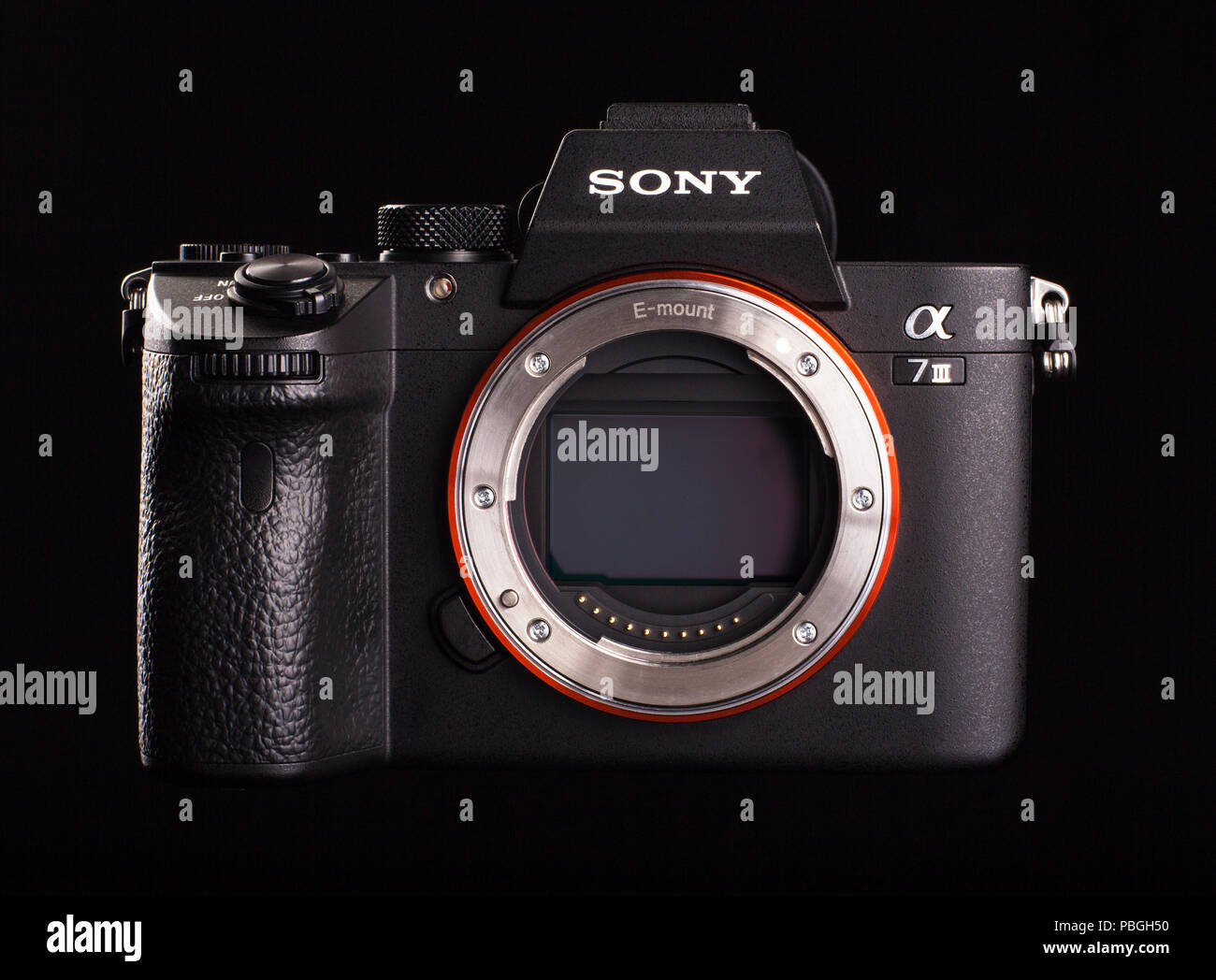 Sensor of Sony Alpha a7 III - mirrorless digital photo camera Stock ...