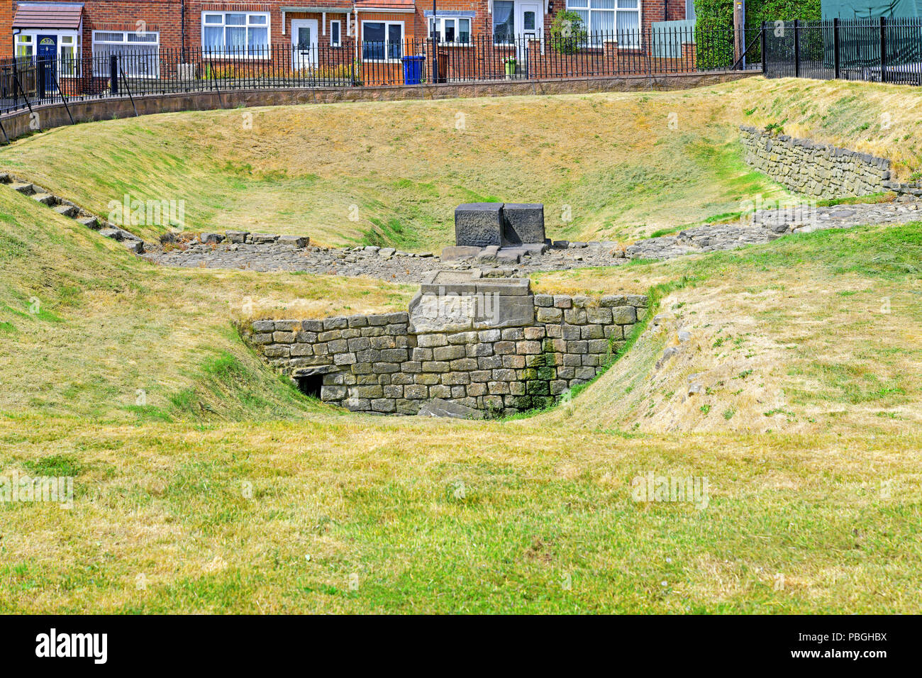 Hadrians wall reconstruction hi-res stock photography and images - Alamy