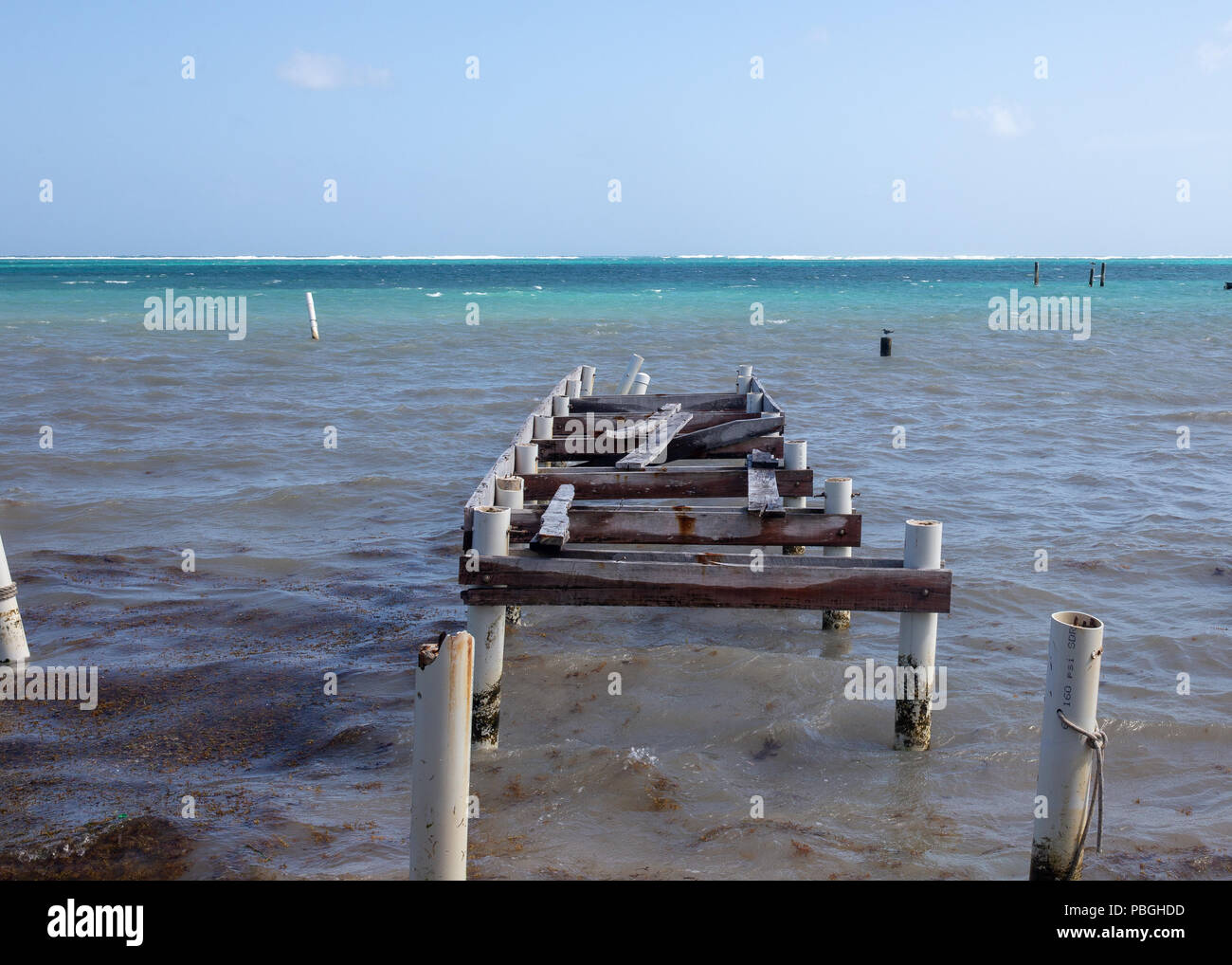 Destruction of a Pier Stock Photo - Alamy