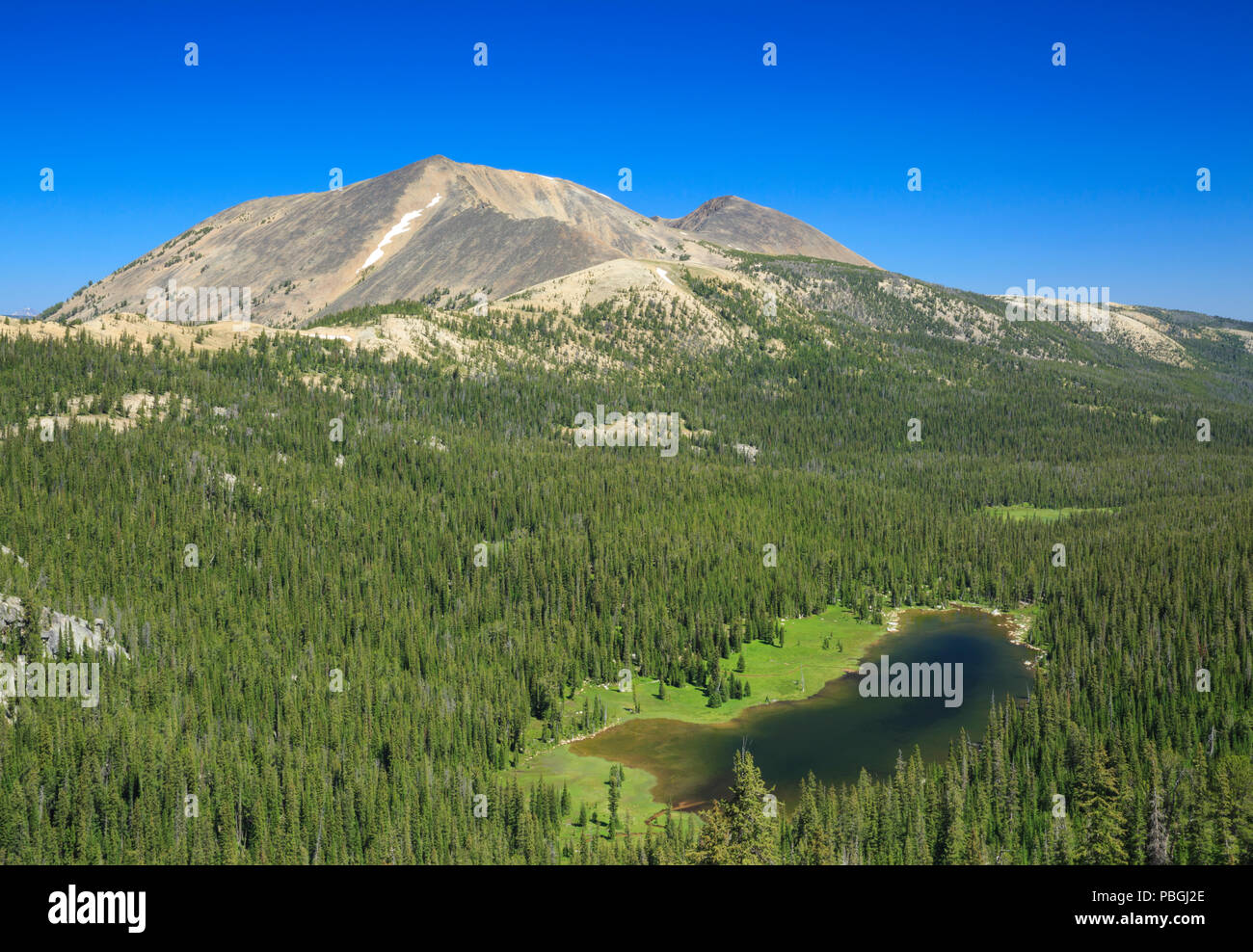 canyon lake in the pioneer mountains near melrose, montana Stock Photo ...