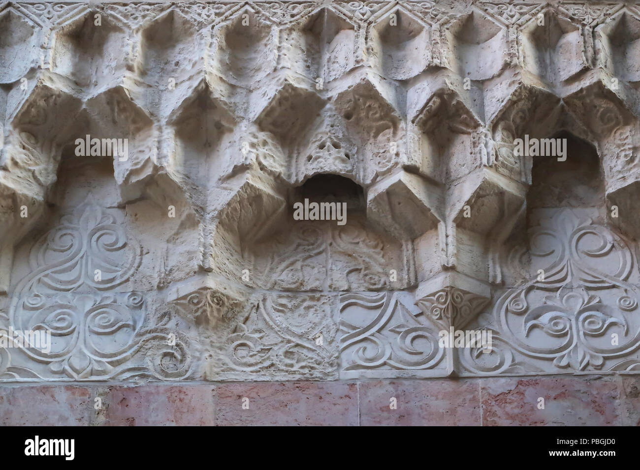 Medallions at a domed entrance portal of a Mamluk building located in ...